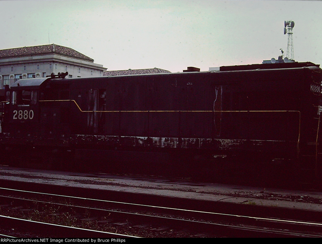 Penn Central U30B #2880 at Springfield Station - 1976